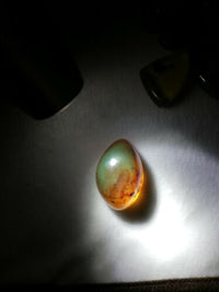 Red green Mexican Amber 10g Good round shape and flat base - Mayan Copal